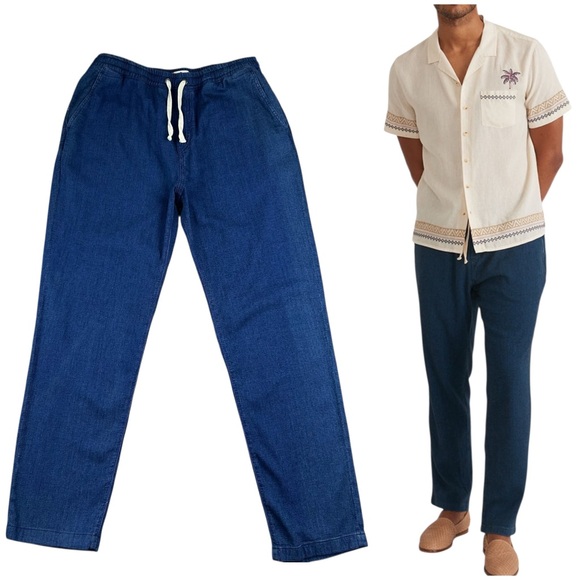 Marine Layer | Pants | Marine Layer Saturday Indigo Texture Pants Sz Xl ...